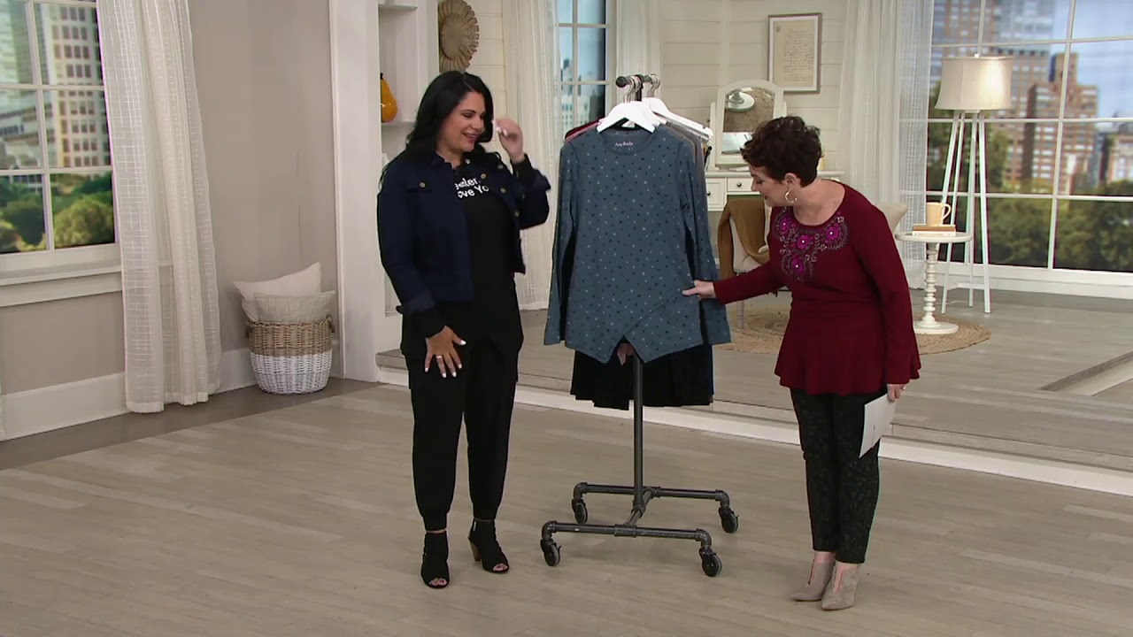 AnyBody Loungewear Cozy Knit Crossover Top on QVC - YouTube