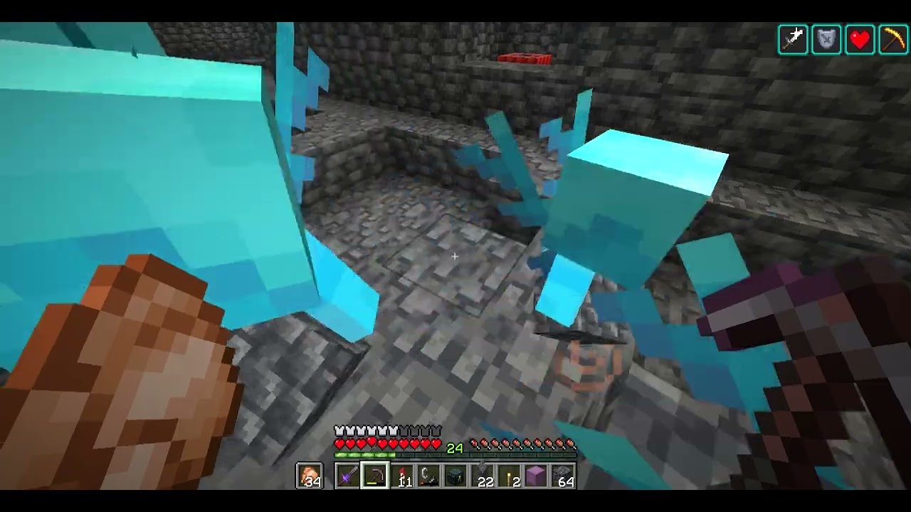 Mining deepslate with the help of allays and tnt. - YouTube