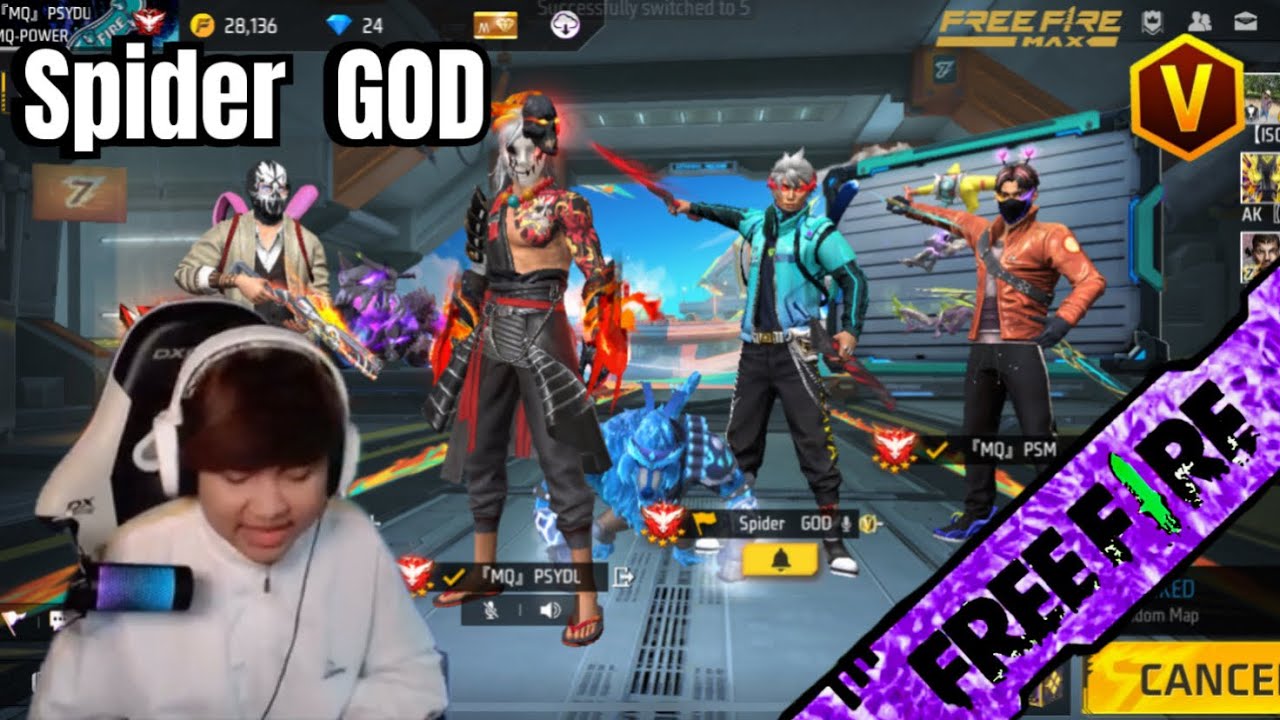 Free fire លេងរ៉េងជាមួយបង spider 😁🔥 | Free fire playing with the spider ...