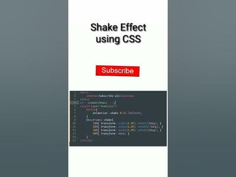 shake effect using CSS on button #shortsvideo #webdevelopment #developers #programmer # ...