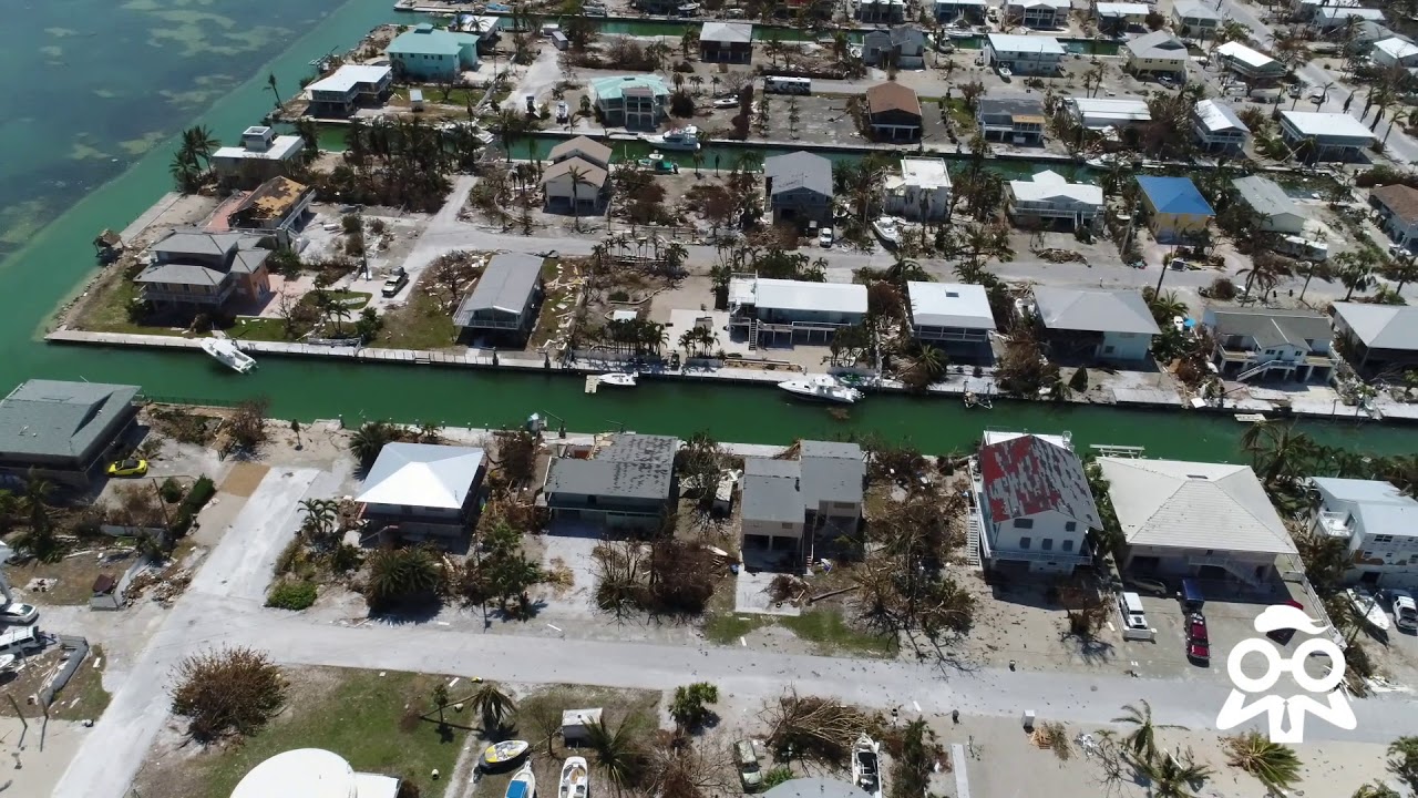 Hurricane Irma Damage Recorded by Drone in Cudjoe Key - YouTube