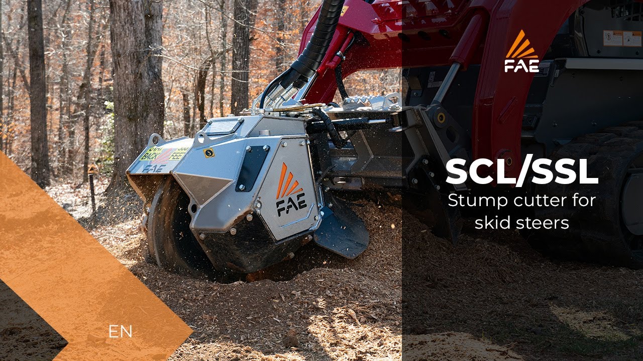 FAE SCL/SSL fixed-tooth disc stump cutters for 75-120 hp skid steers ...