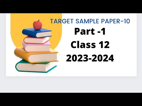 CLASS 12|| TARGET SAMPLE PAPER -10 2024 || ULTIMATE BOOK OF ACCOUNTANCY ...