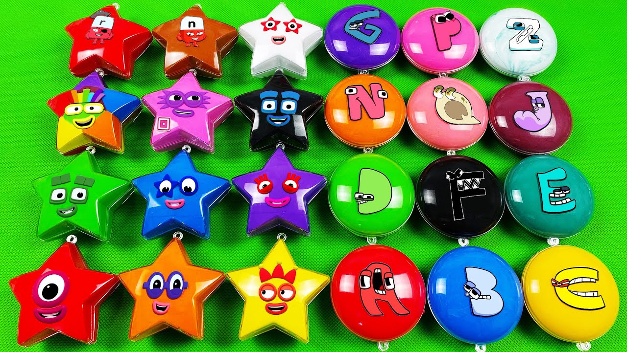 Alphabet Lore & Numberblocks - Looking SLIME With Star, Cake, Whistle ...