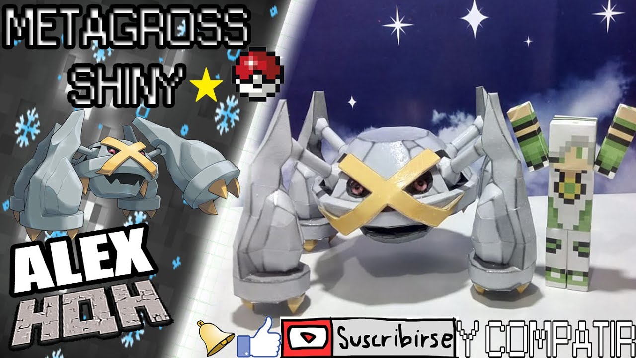 Tutorial de como hacer un Metagross Shiny / Hq - #Papercraft #Feliz ...