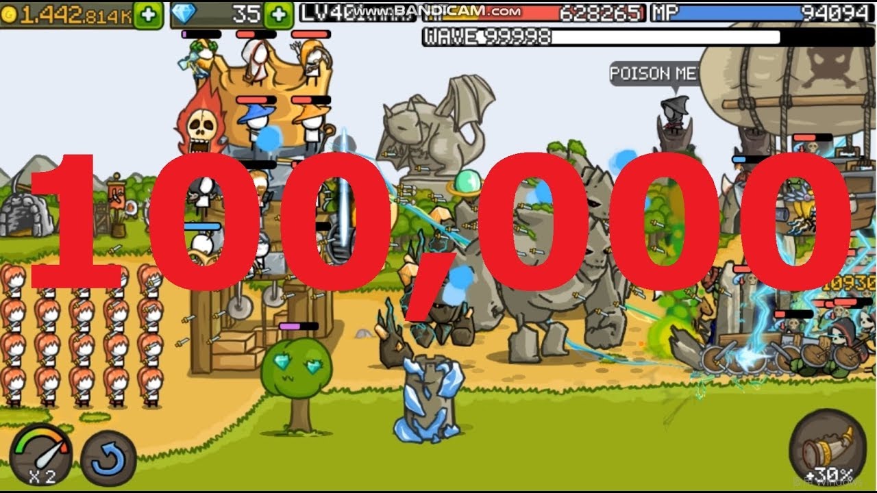 Grow Castle - 100,000 waves!! - YouTube