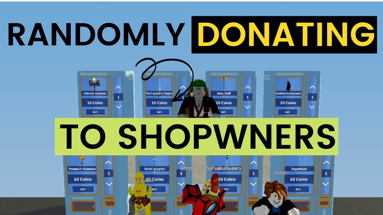 Islands Roblox Giveaway : Randomly Donating Money to Shop Owners - YouTube