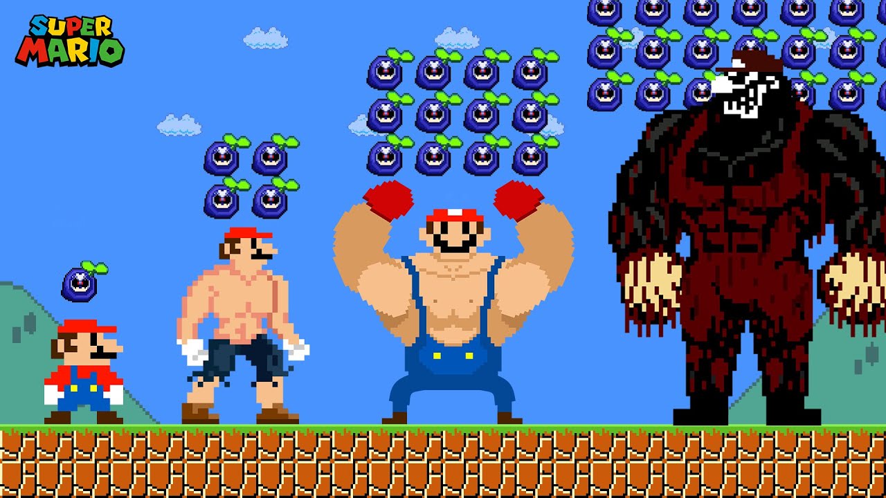 Mario Growing Up Strong Muscle with 999 Seeds - New Phase 4 | Game Up ...