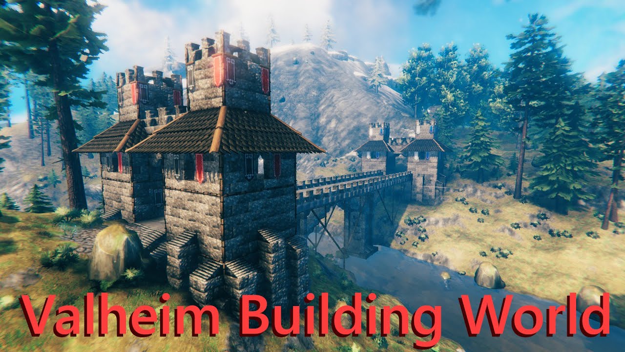 Valheim Building World: Stone Tower Bridge - YouTube
