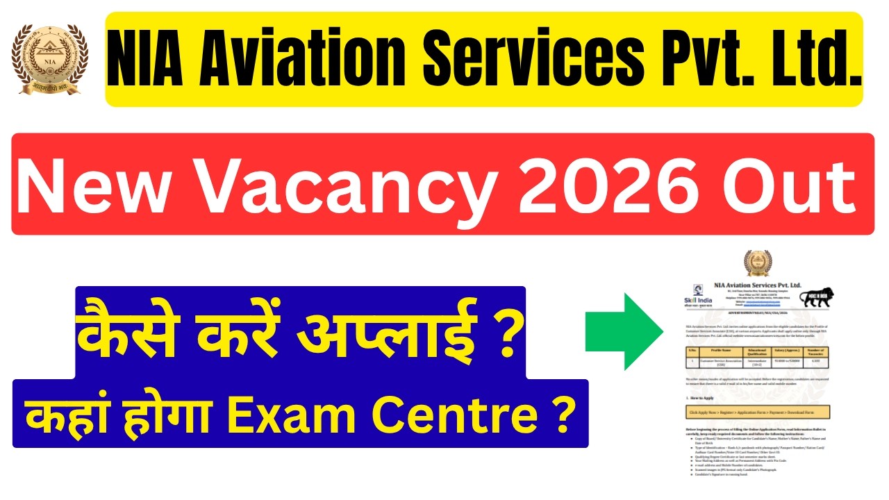 NIA Aviation Services Pvt Ltd New Vacancy 2026 | NIA Aviation Services ...