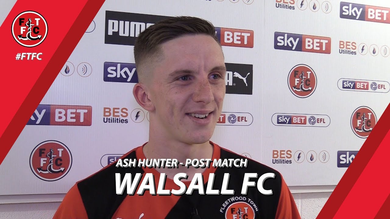 Ash Hunter after scoring against Walsall | Post Match - YouTube