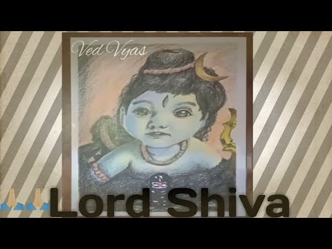 Lord SHIVA drawing | Baal roop of Lord SHIVA |Ved Vyas - YouTube