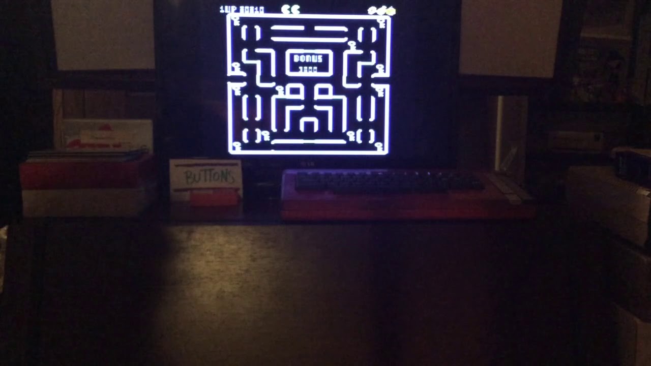 Super Pacman [Default Settings] (Atari 400/800/XL/XE); Buttons; 29020 ...