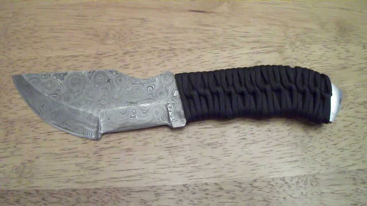 Damascus TOPS Tom Brown Tracker Knife copy - YouTube