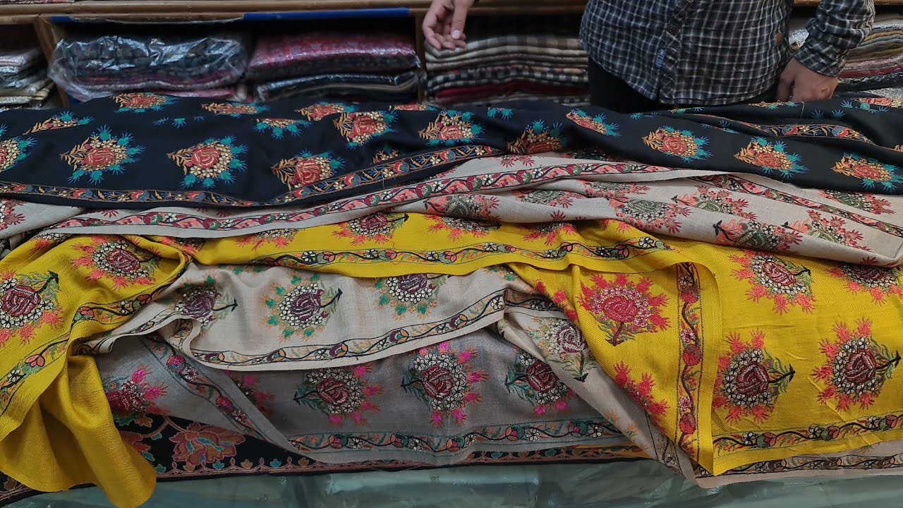 Embroided Pashmina Shawl | Gulaabkari Shawl | Top Kashmiri Shawl ...