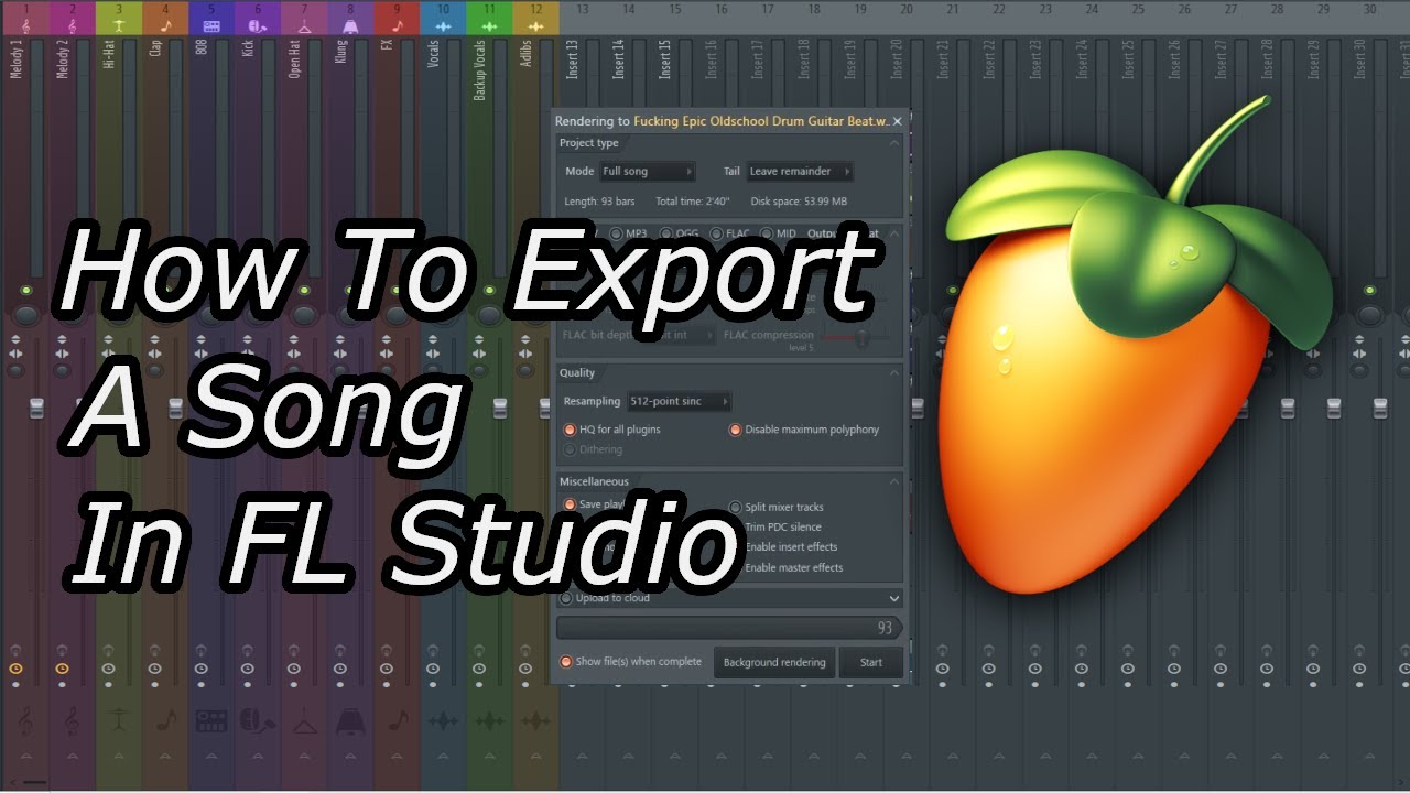How To Export A Song In FL Studio - WAV Exporting Tutorial - YouTube