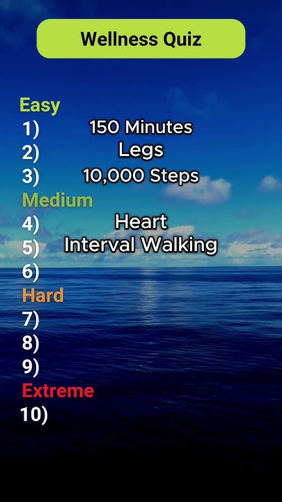 Wellness Quiz - Walking #walking #quiz #quiztime #seniorfitness # ...