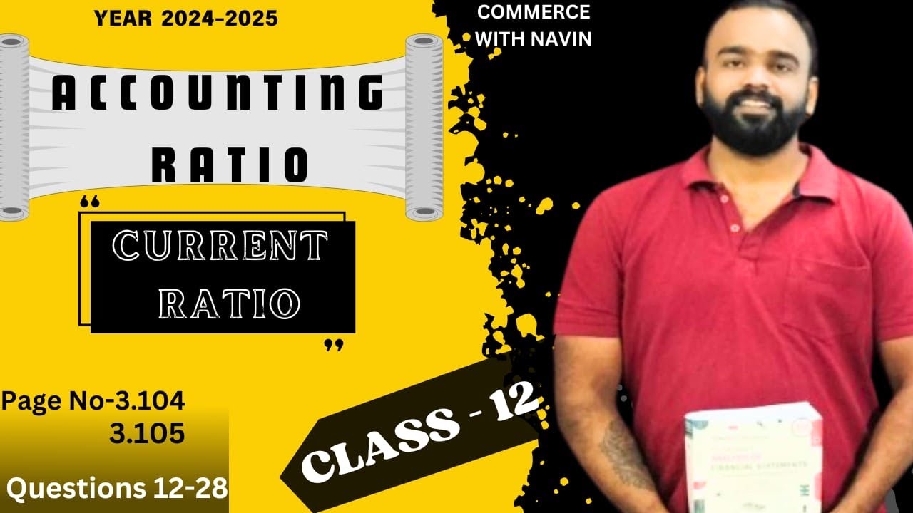 Current Ratio Calculation | T.S. Aggarwal Class 12th Commerce unsolved ...