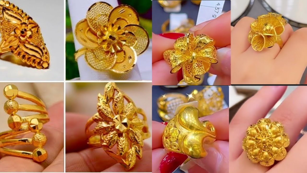 100+Latest New Bridal Gold Ring designs 2024 | Heavy Gold Rings | # ...