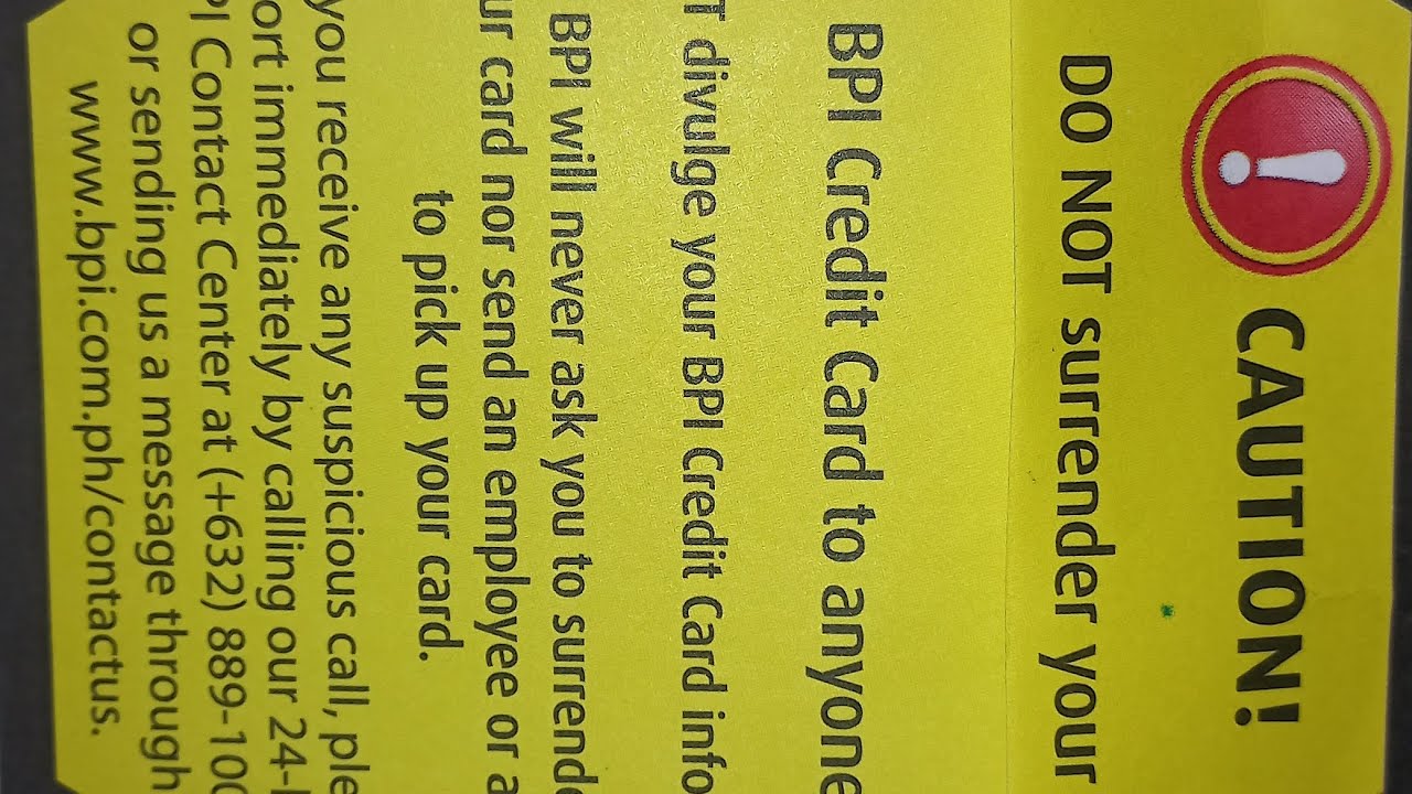 BPI CREDIT CARD AMORE/Unboxing - YouTube