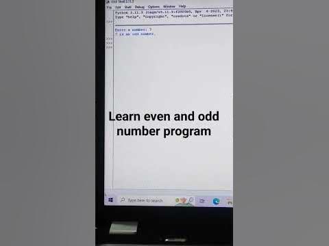 learn even and odd number program in python. #coding #learnpython #webdevelopment #shorts - YouTube