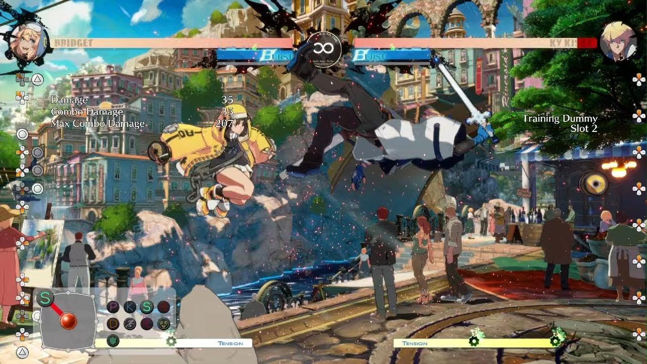 GGST Bridget counter hit anti air double overdrive combo - YouTube