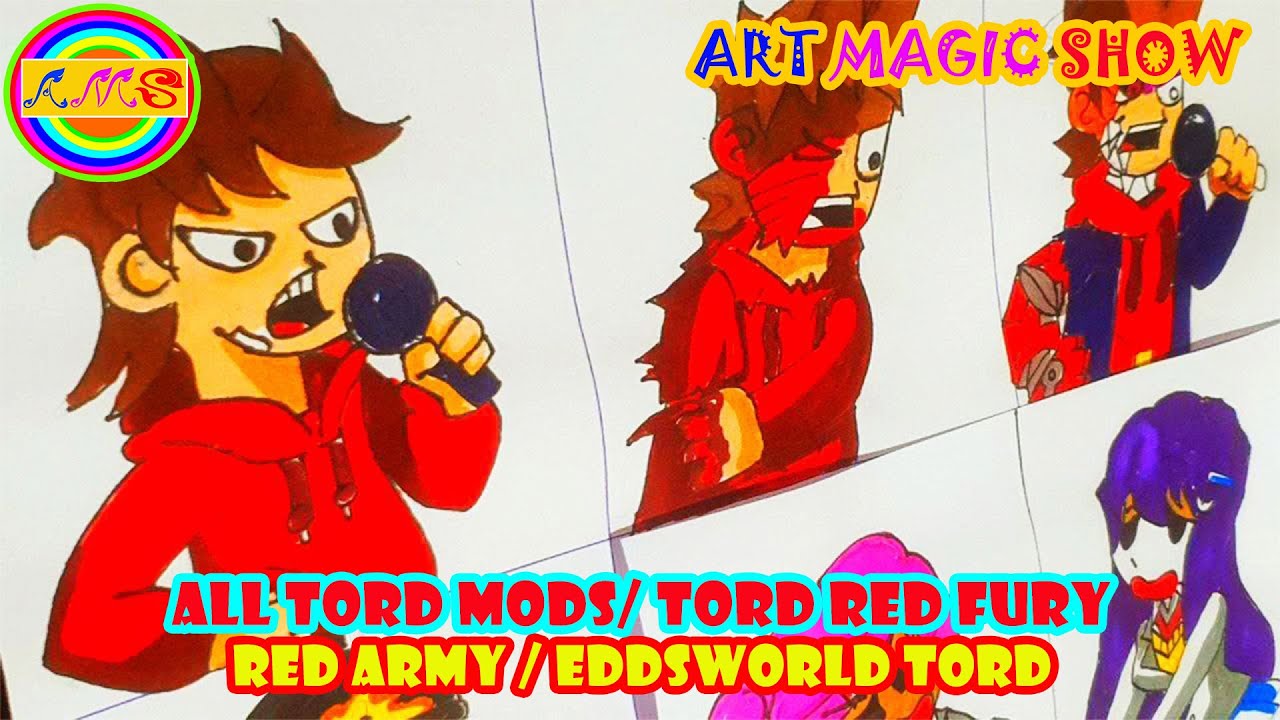 Drawing FRIDAY NIGHT FUNKIN' - All Tord Mods/ Tord Red Fury / Red Army ...
