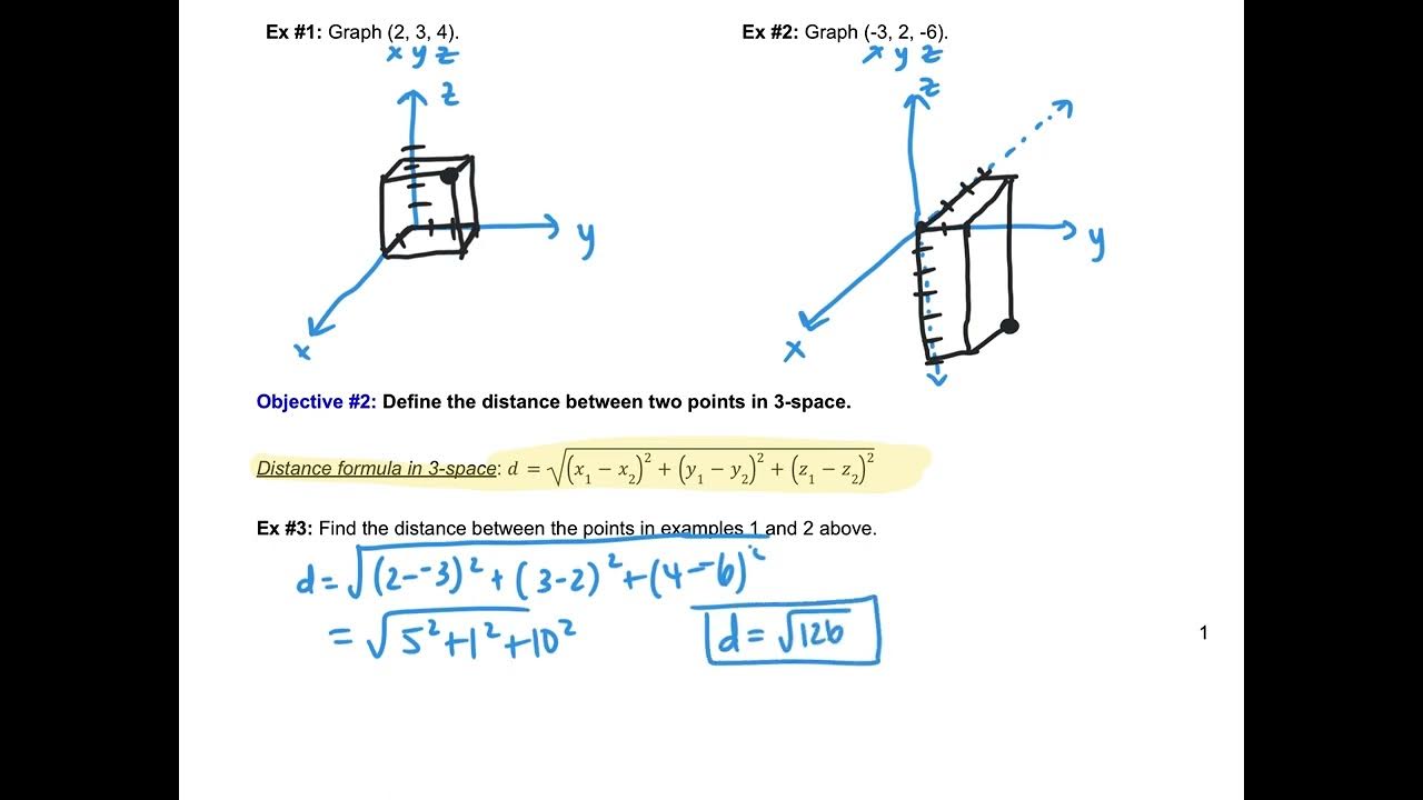 Calc 3 12.1 Notes: Three-Dimensional Coordinate Systems - YouTube
