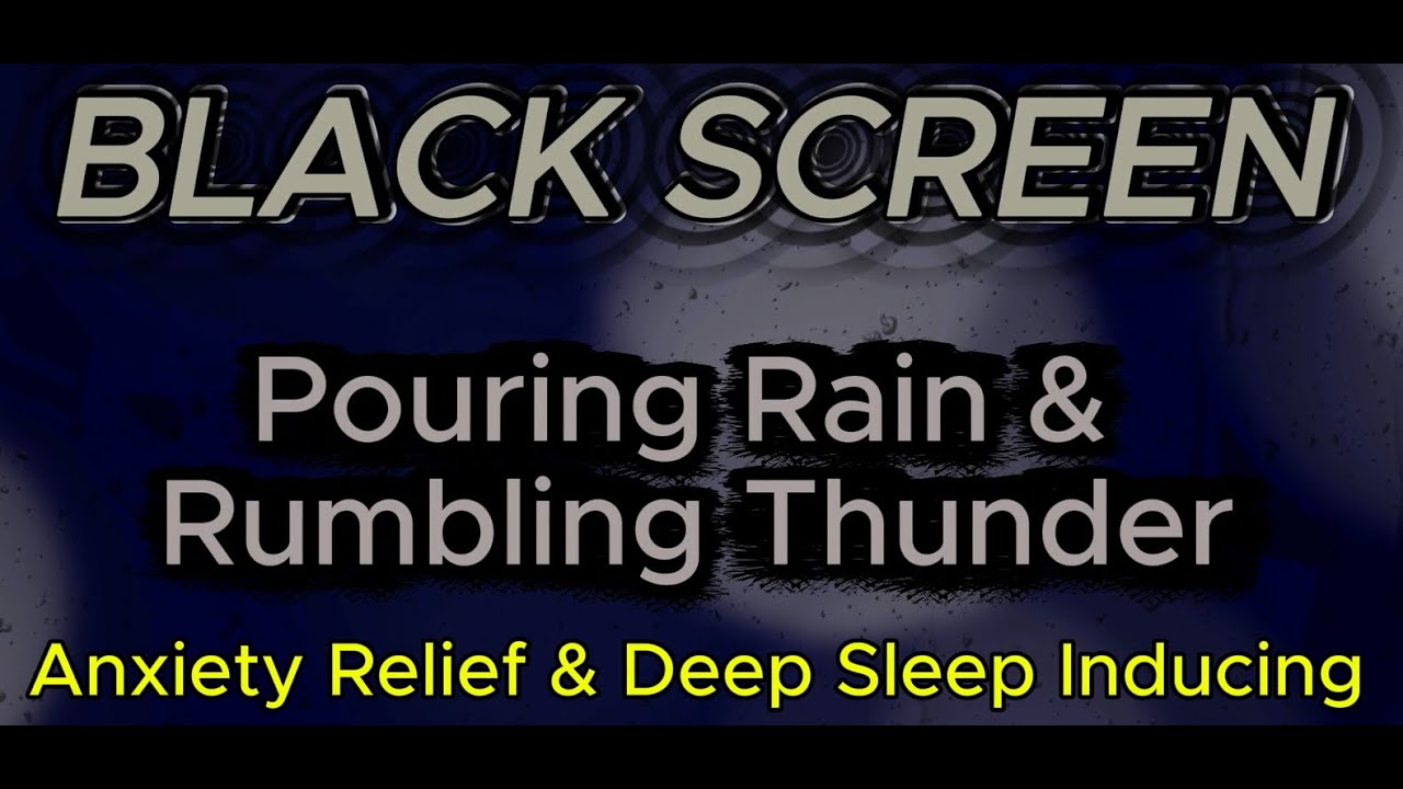 🔴Rumbling Thunderstorm That Induces Deep REM Sleep| 12 Hours Black ...