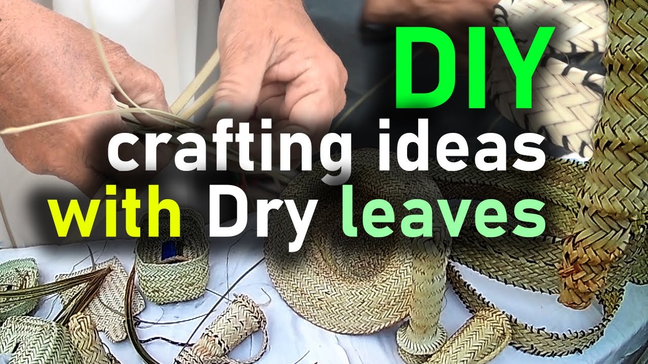 How to create crafts from dry leaves - YouTube