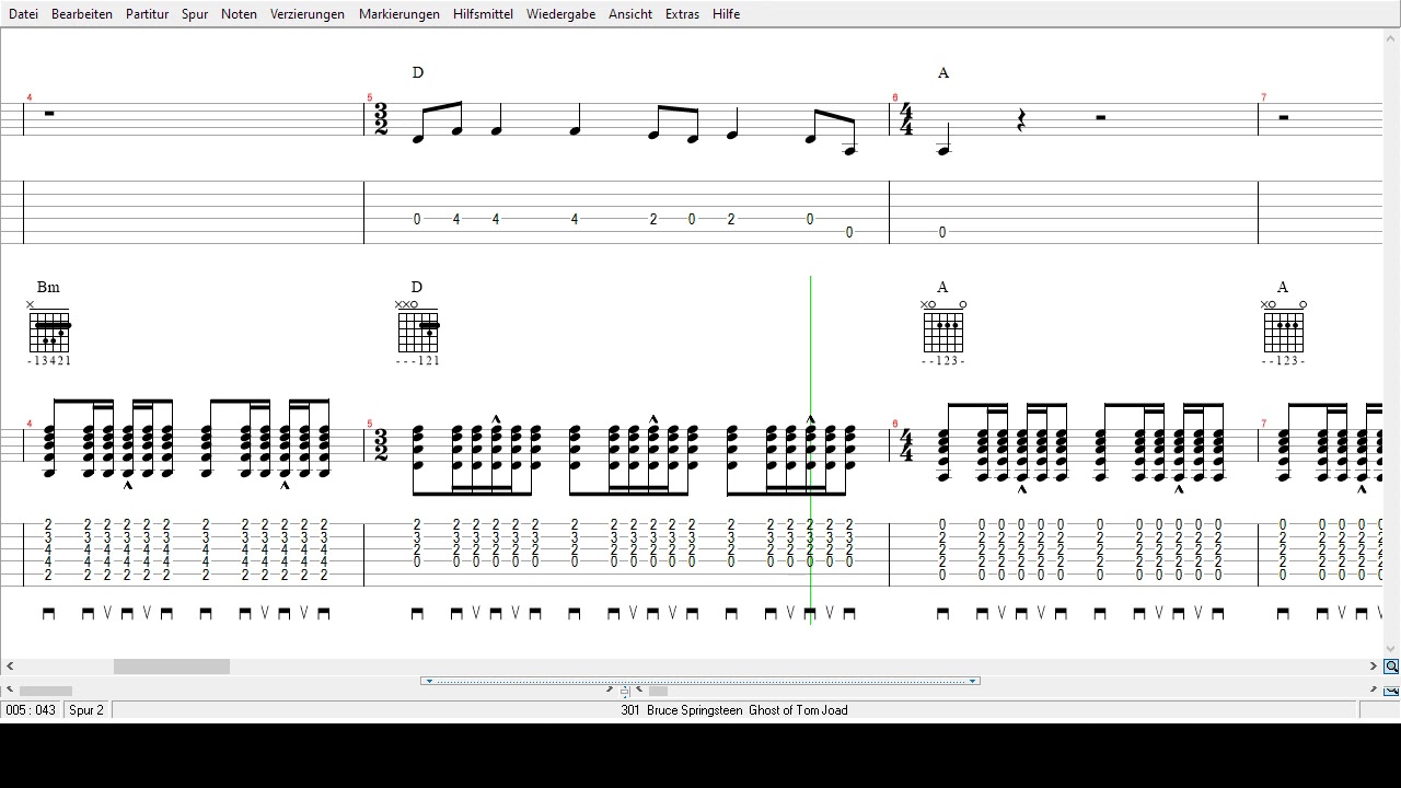 Bruce Springsteen - Ghost of Tom Joad - Tabs - YouTube