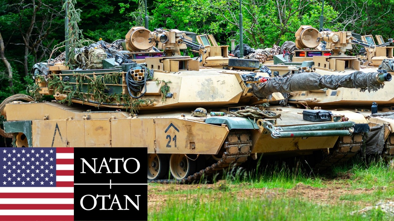 U.S. Army, NATO. Armored vehicles during major military exercises in ...