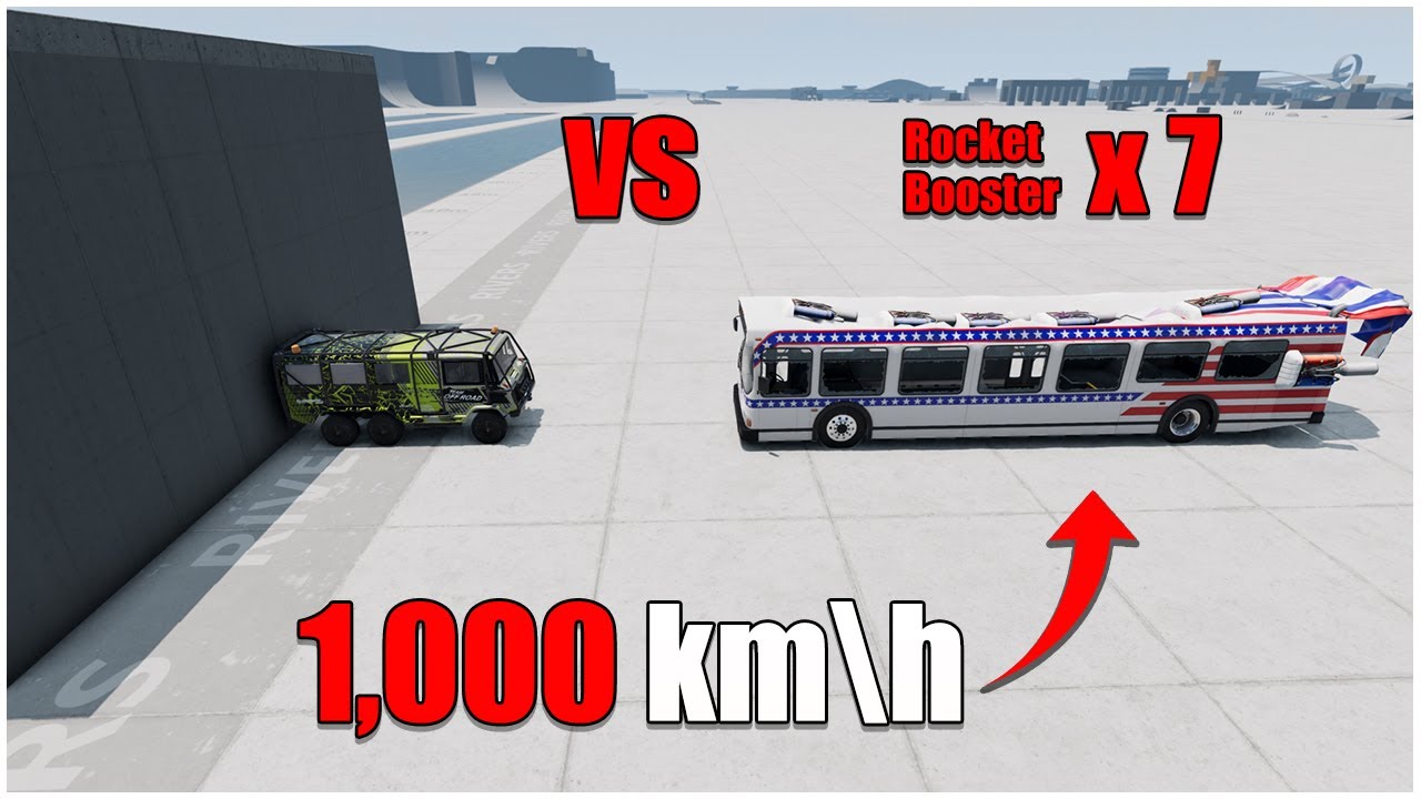 ROCKET BUS VS Bulge (07) | Car Body Testing | BeamNG Drive - YouTube