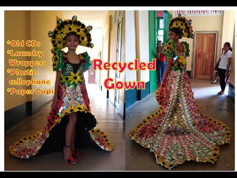 DIY Recycled Dress 2019- Ms. Ecowaste 2019 - YouTube