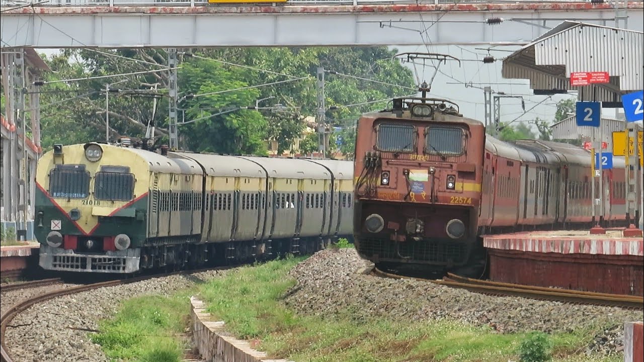 Dangerous High SPEED CURVING Trains | WAP5+WAP7+WAP4 ICF & LHB Train | Indian Railways - YouTube