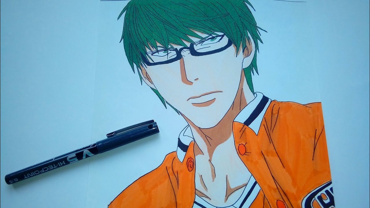 Drawing Midorima Shintaro 緑間 真太郎 - YouTube