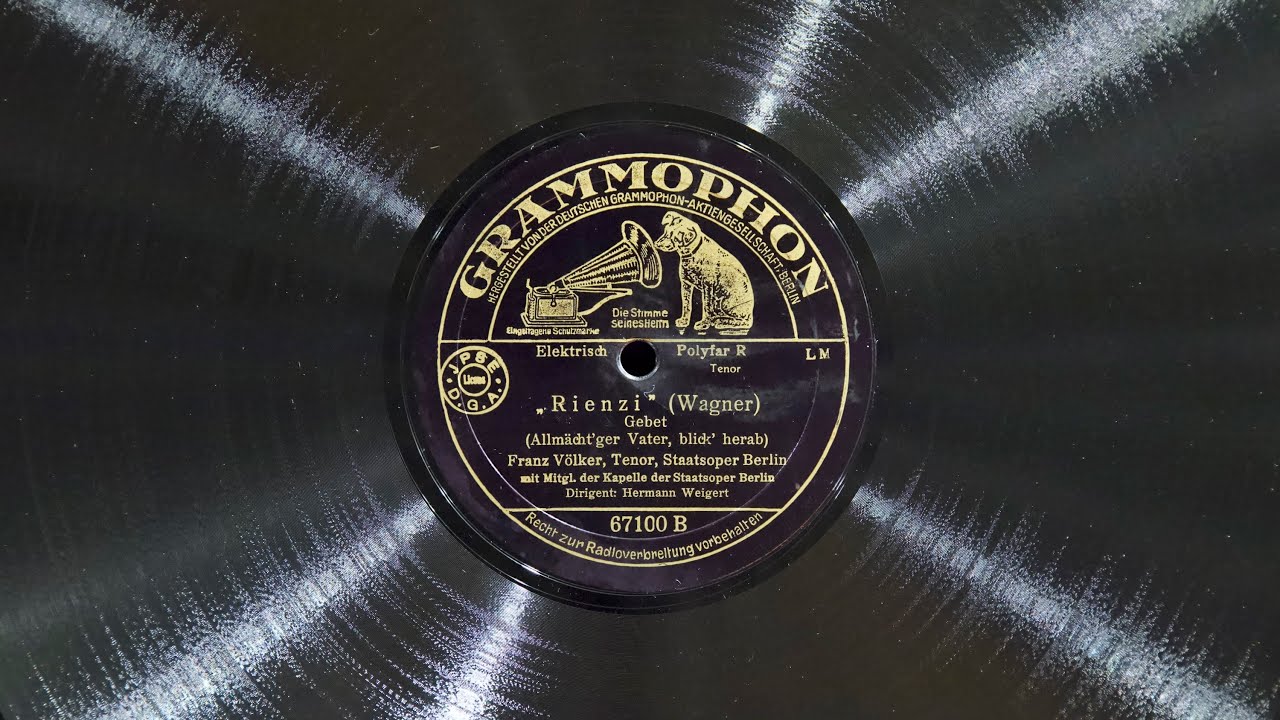 Allmächt'ger Vater • Franz Völker (EMG Mark Xb Oversize Gramophone) - YouTube