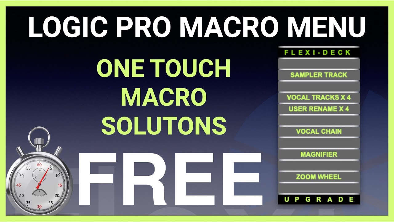 Logic Pro Free Macro Menu - Explainer - YouTube