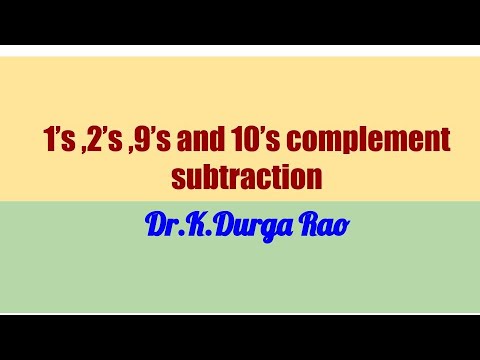 Digital Electronics |1's complement , 2's complement ,9's complement ...