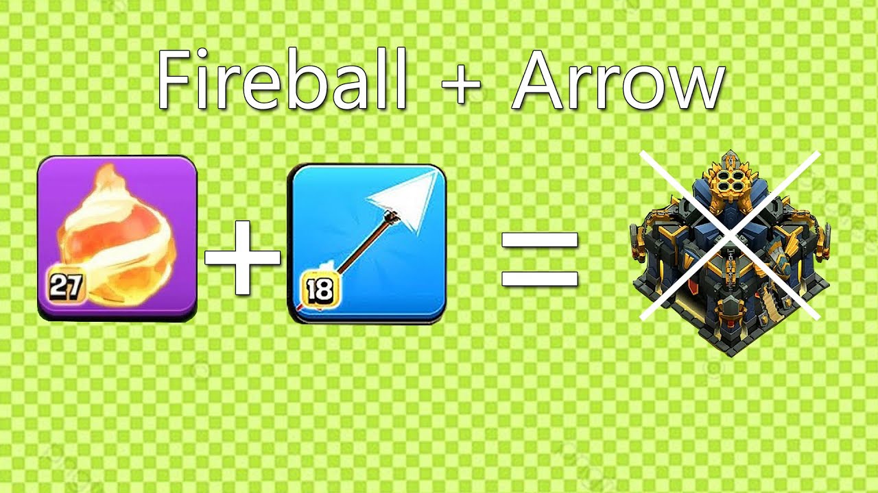 Fireball and Arrow combo for maximum damage in Clash - YouTube