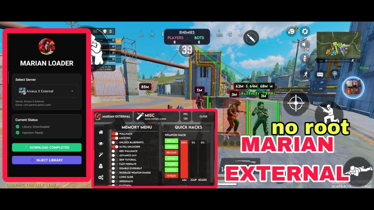 NEW UPDATE | MARIAN ARCEUS EXTERNAL CODM INJECTOR NO ROOT LOCK 120FPS ...