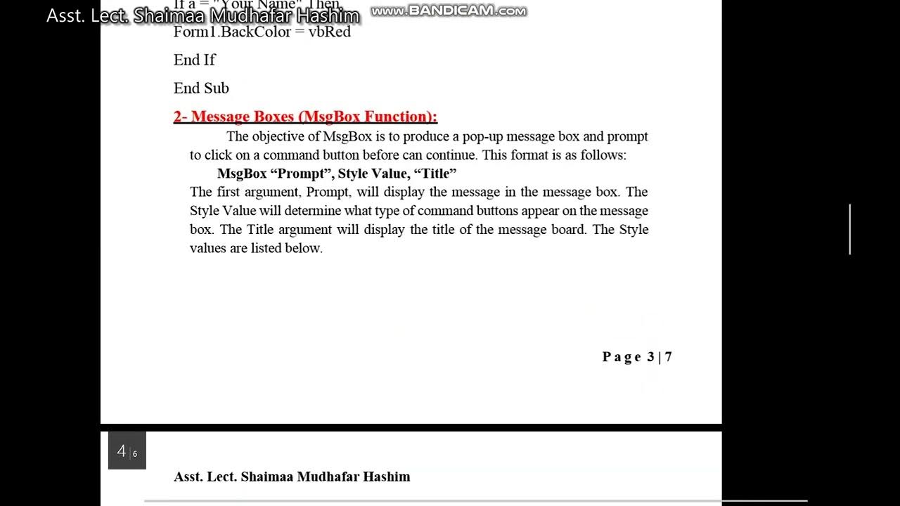 Inputbox and Messagebox in visual basic 6.0 (Part 2) - YouTube