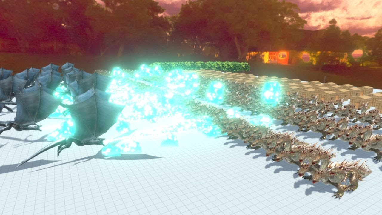 20 Dragons vs 100 Infernals and Fantasy Army Animal Revolt Battle ...