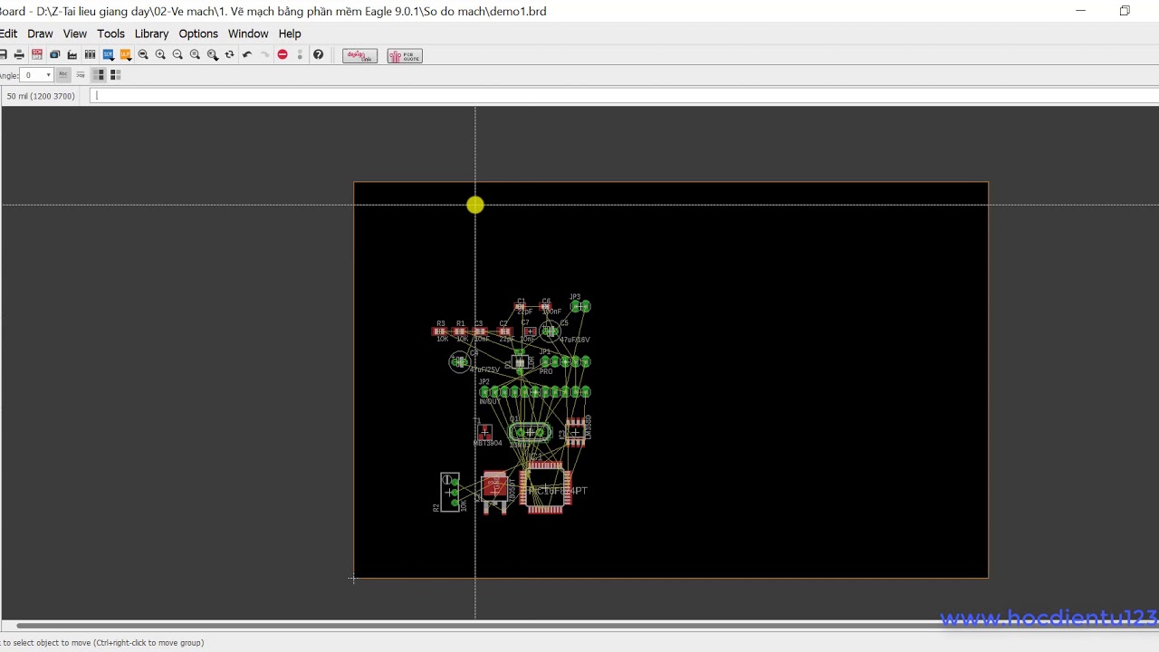 Eagle|Layout: Bài 9-Chuyển nguyên lý sang Layout và chức năng thanh ...