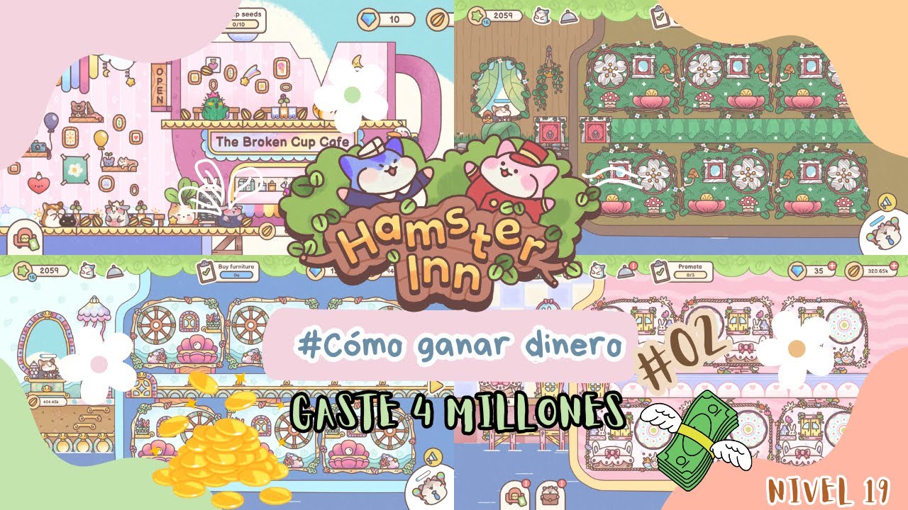 Hamster Inn Gameplay | Cómo ganar dinero | Gastando 4 millones | Mis ...