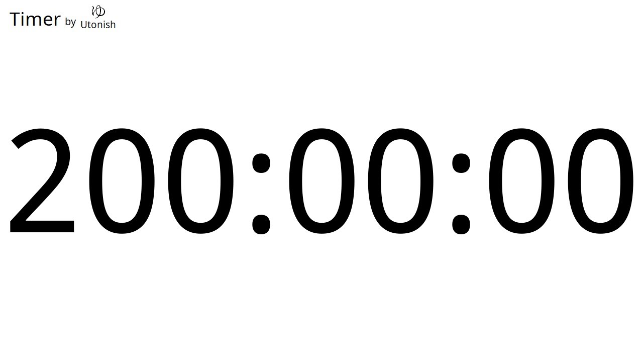 200 Hour Countdown Timer - YouTube