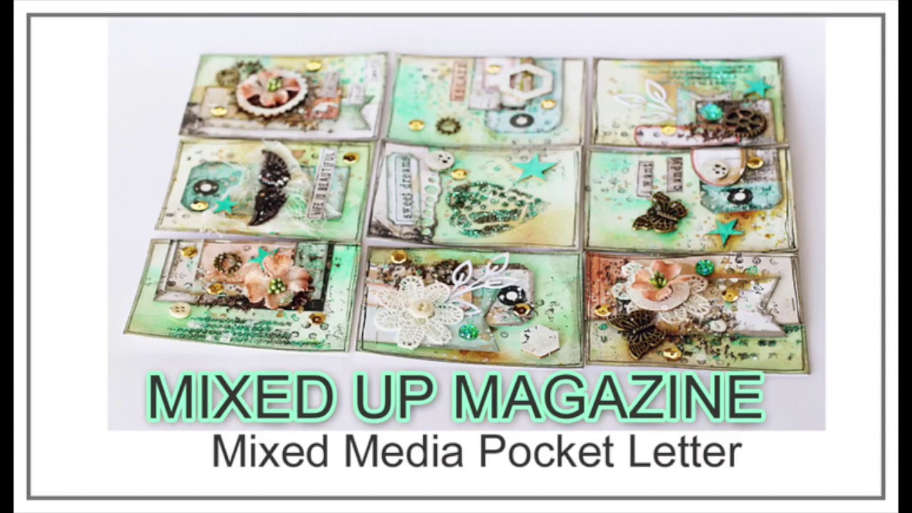 Mixed Media Pocket Letter for Mixed Up Mag - YouTube