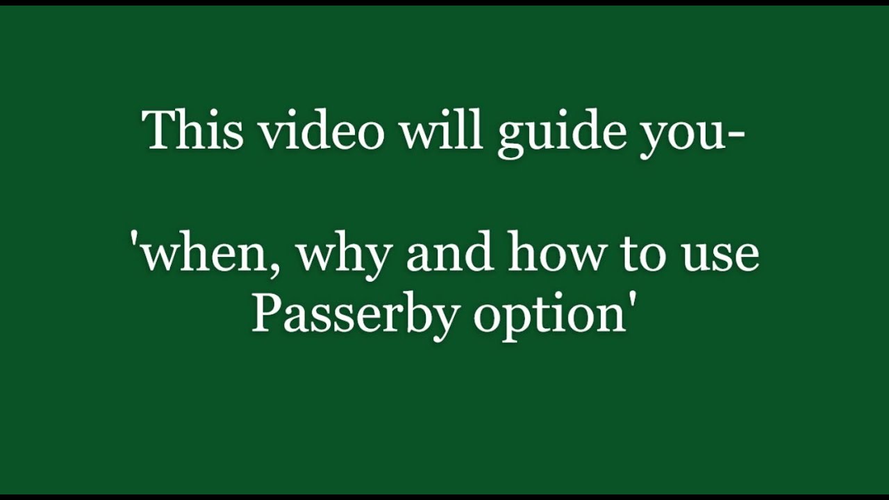 When, why & how to use Passerby in Opera (কখন, কেন এবং কীভাবে Passerby ...