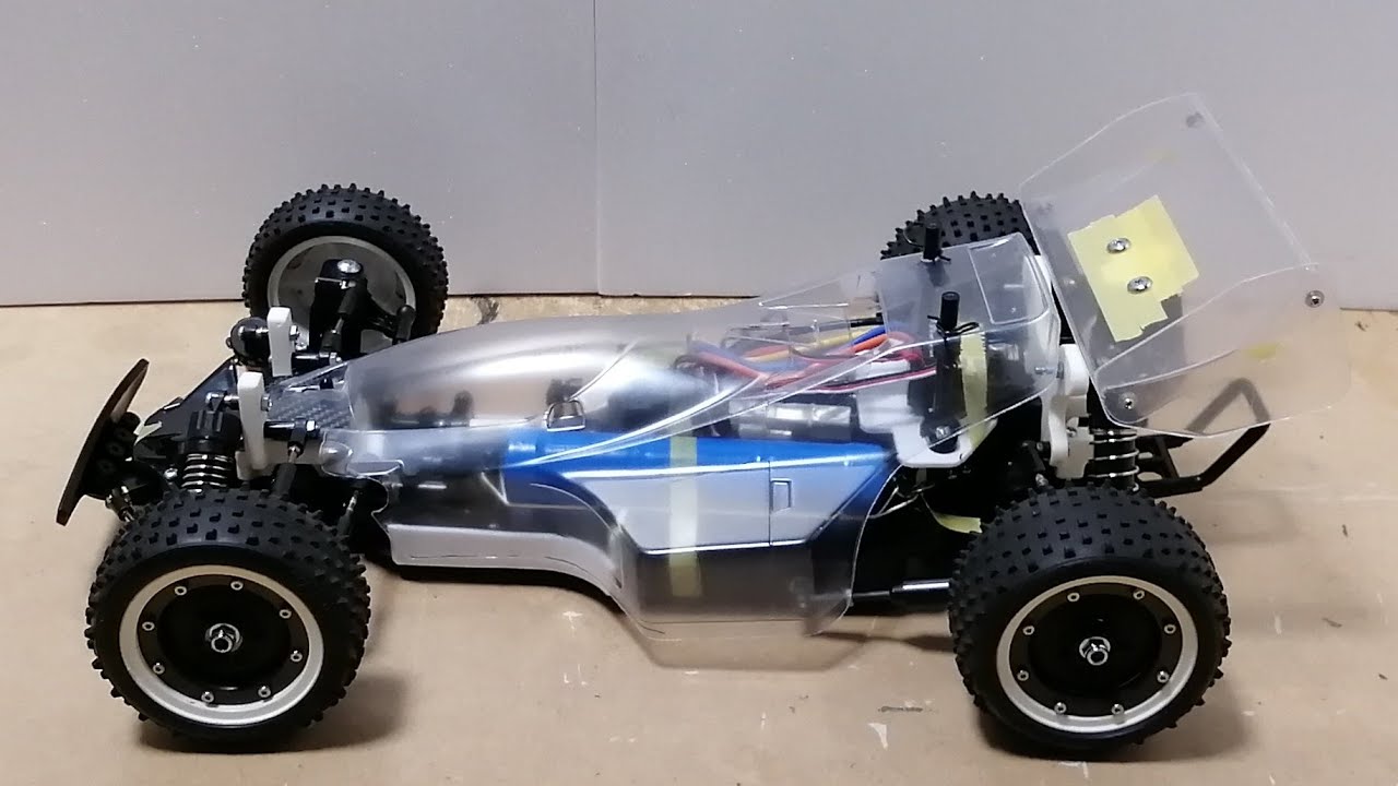 TT02Bのシャーシにサンダーショットのボディーとイグレスのウイングを仮組みしてみた - YouTube