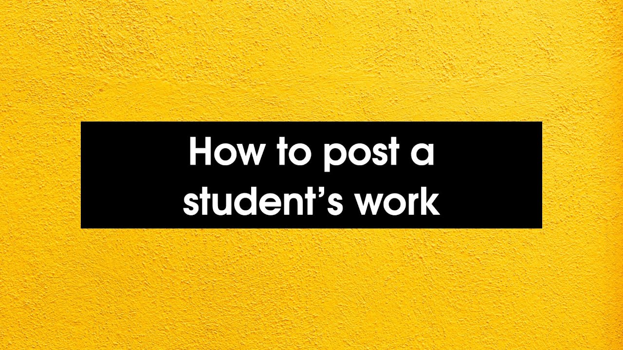 Seesaw Tutorial for Teachers - How to post a student's work ...